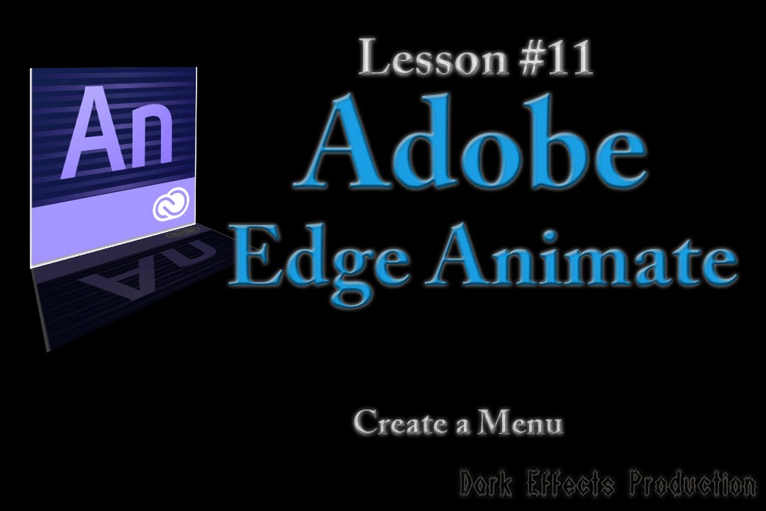 Adobe Edge Animate Lesson #11 - Create a Menu - YouTube