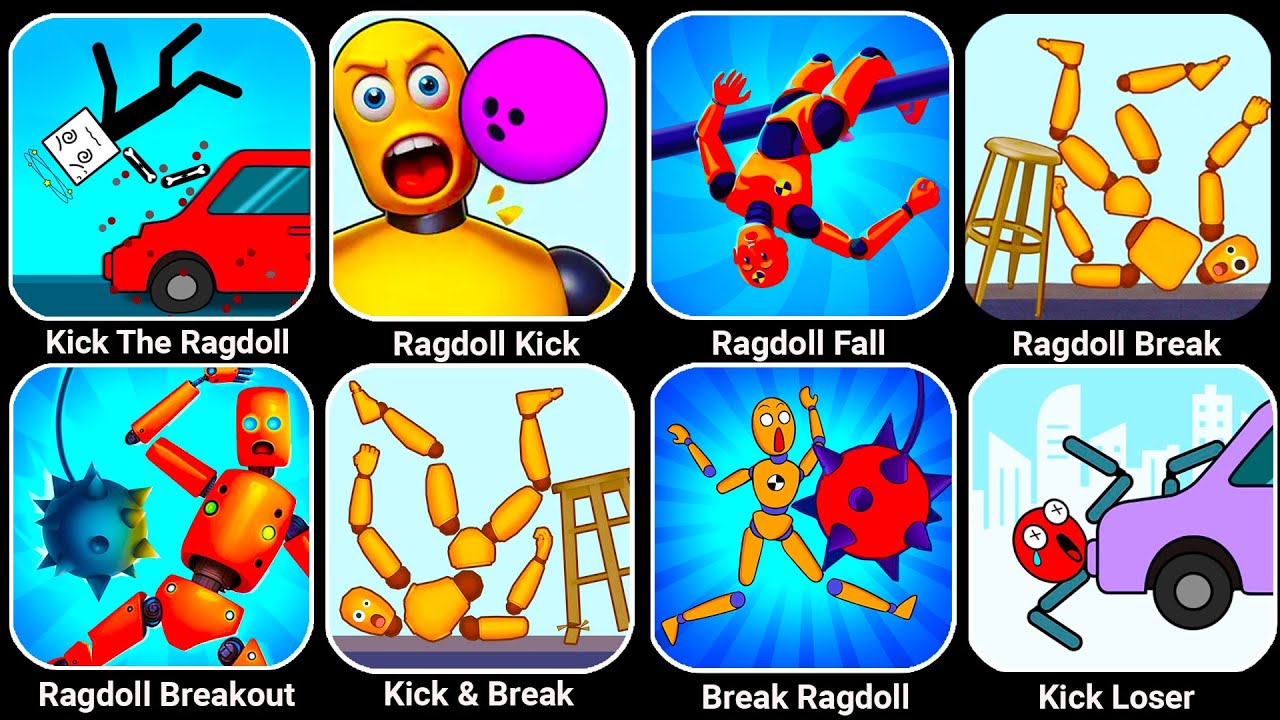 Kick The Ragdoll, Ragdoll Kick, Ragdoll Fall, Kick & Break, Ragdoll ...