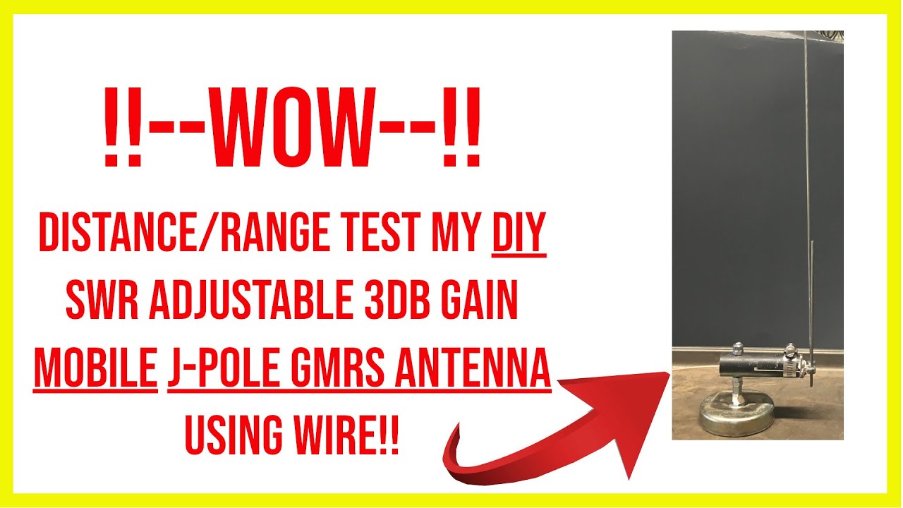 🔺 WOW distance/range test my DIY adjustable 3db gain mobile j-pole GMRS ...