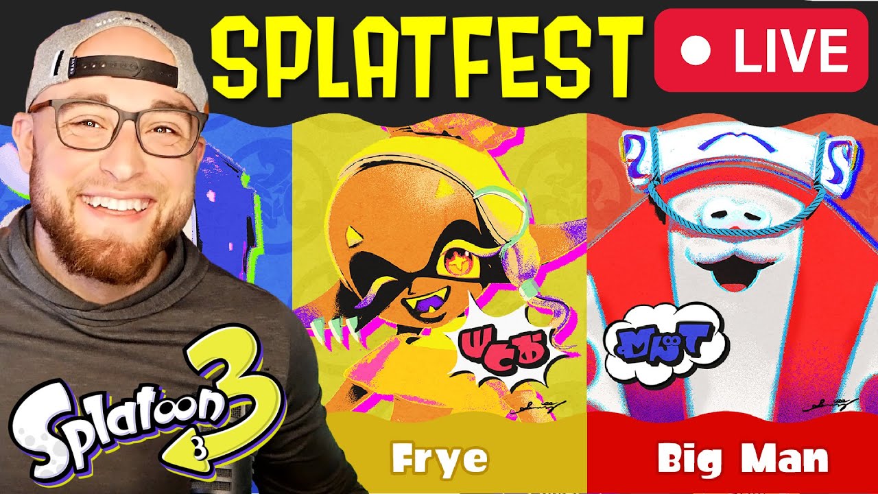 Team Frye! Splatoon 3 Shiver Vs Frye Vs Big Man Splatfest Live with ...