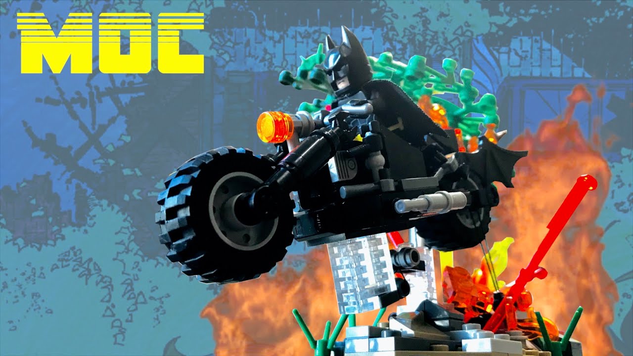 LEGO Batman Batcycle Tensegrity MOC Showcase (Realistic LEGO Motorcycle ...