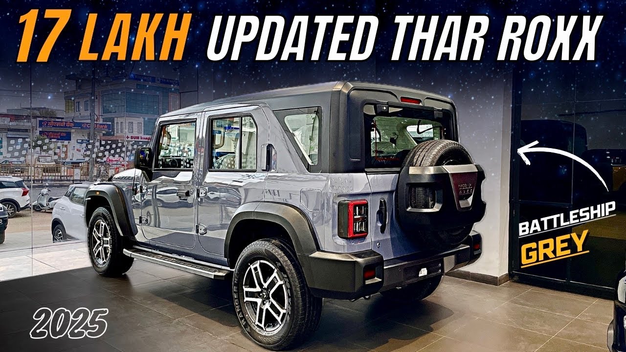 2025 THAR ROXX MX5 DIESEL MT RWD ️ New Battleship Grey Colour 😍 - YouTube