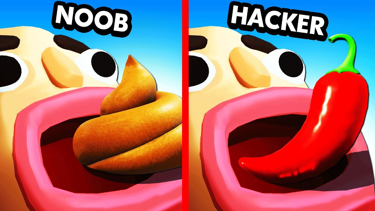 Upgrading NOOB vs HACKER FOOD - YouTube