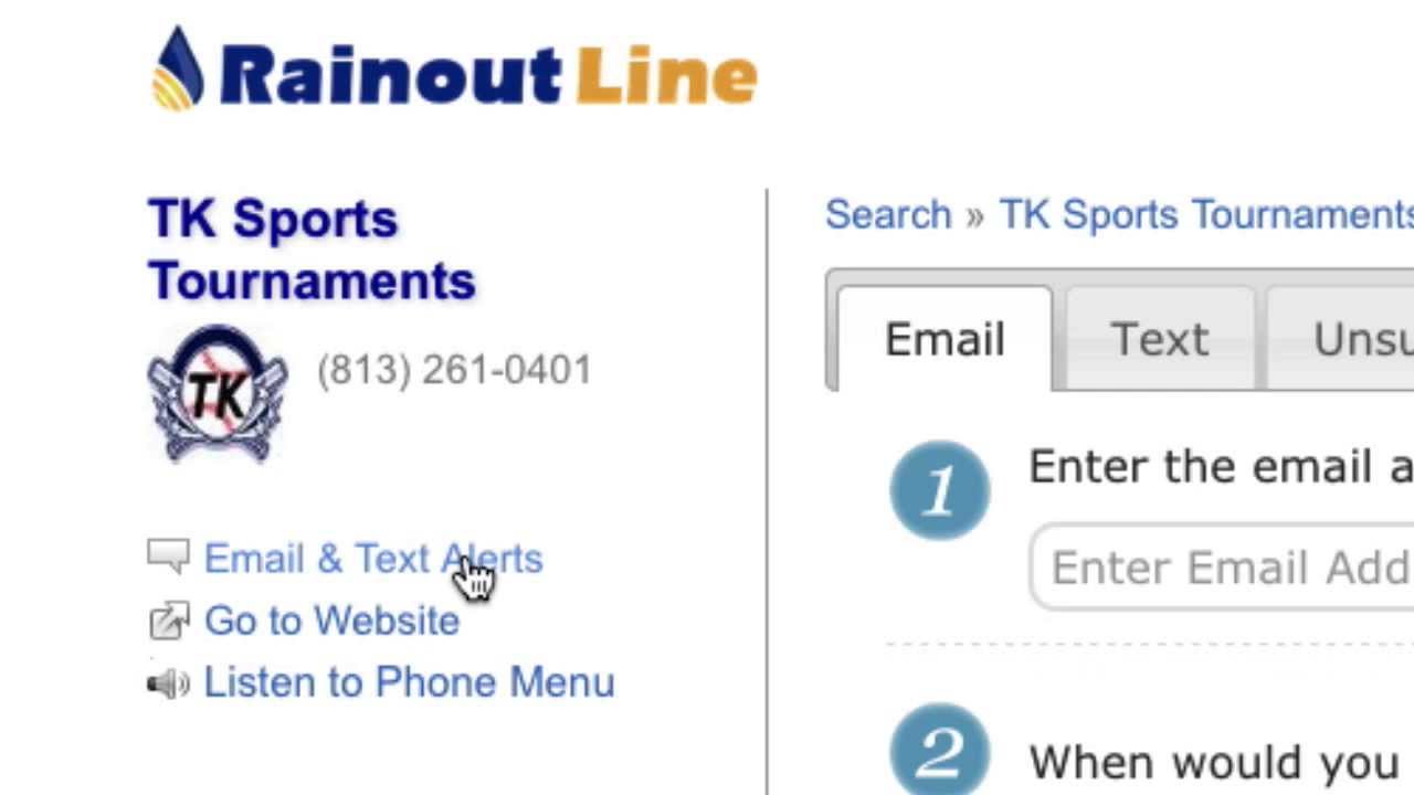 Rainout Line - Unsubscribe from Alerts - YouTube