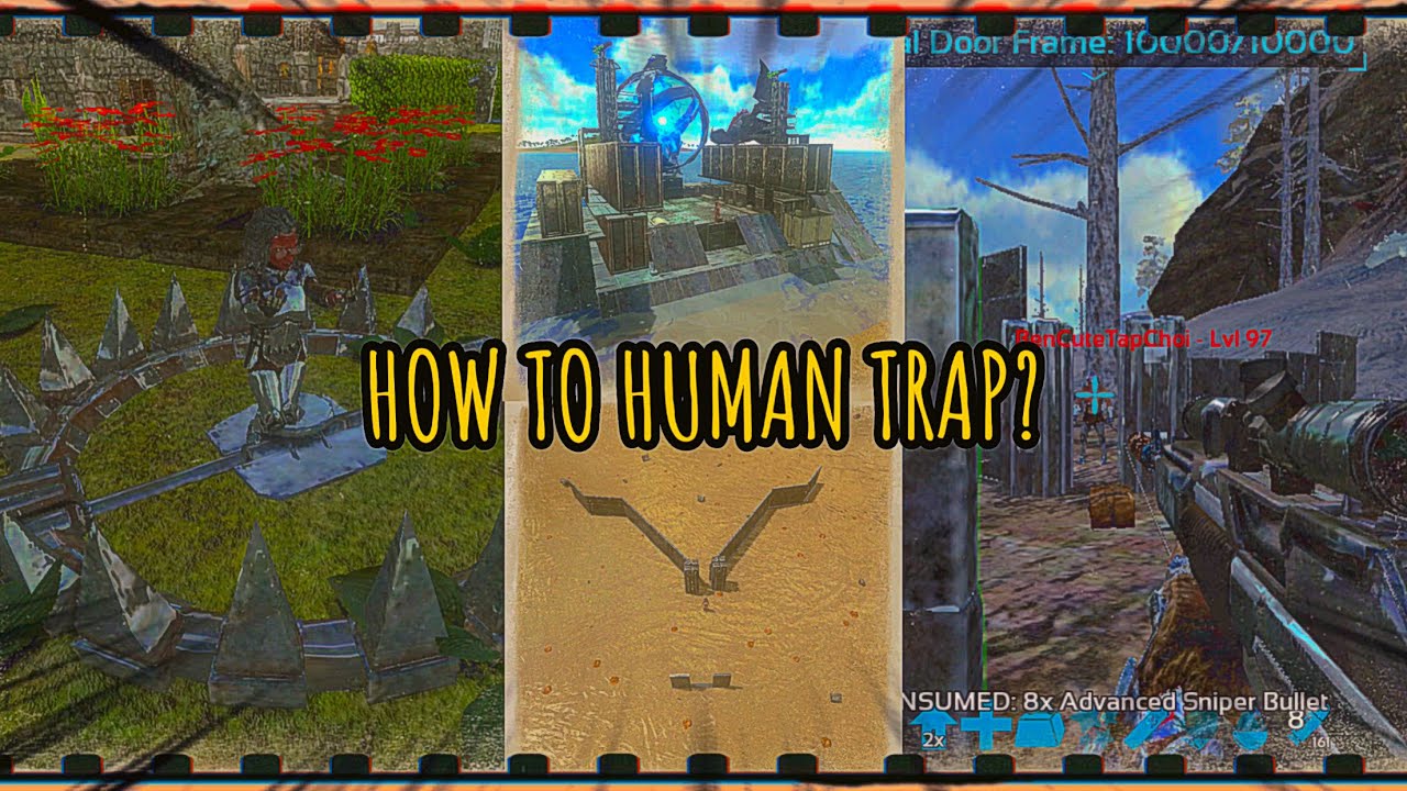 ARK MOBILE || HOW TO BUILD HUMAN TRAP? || PVP HIGHT LIGHT. - YouTube
