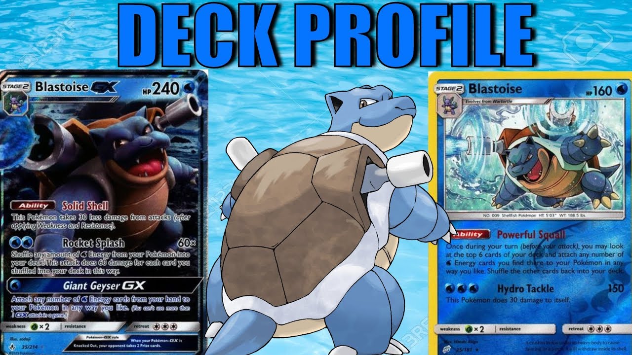 POKEMON TCG BLASTOISE DECK PROFILE SUN AND MOON-ON! - YouTube