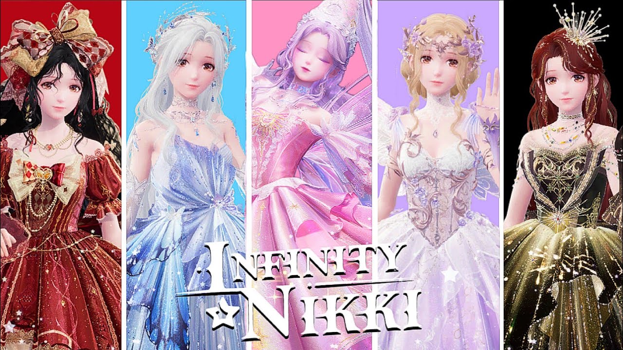 ALL SIXTEEN 5 🌟 Outfits Evolution Animations Showcase - Infinity Nikki ...