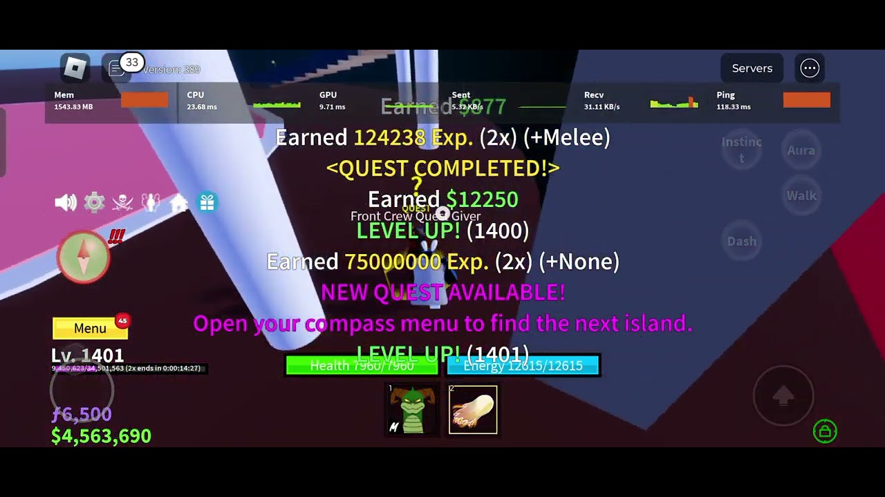 GOODBYE SECOND SEA!! IM NOW LEVEL 1500!! | ×2 EXP IS TOO OP!! - YouTube