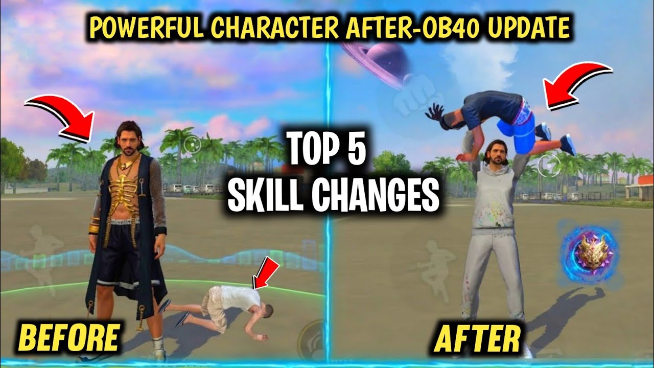 Top 5 Characters Ability Changes Of OB40 Updates Of Free Fire ...