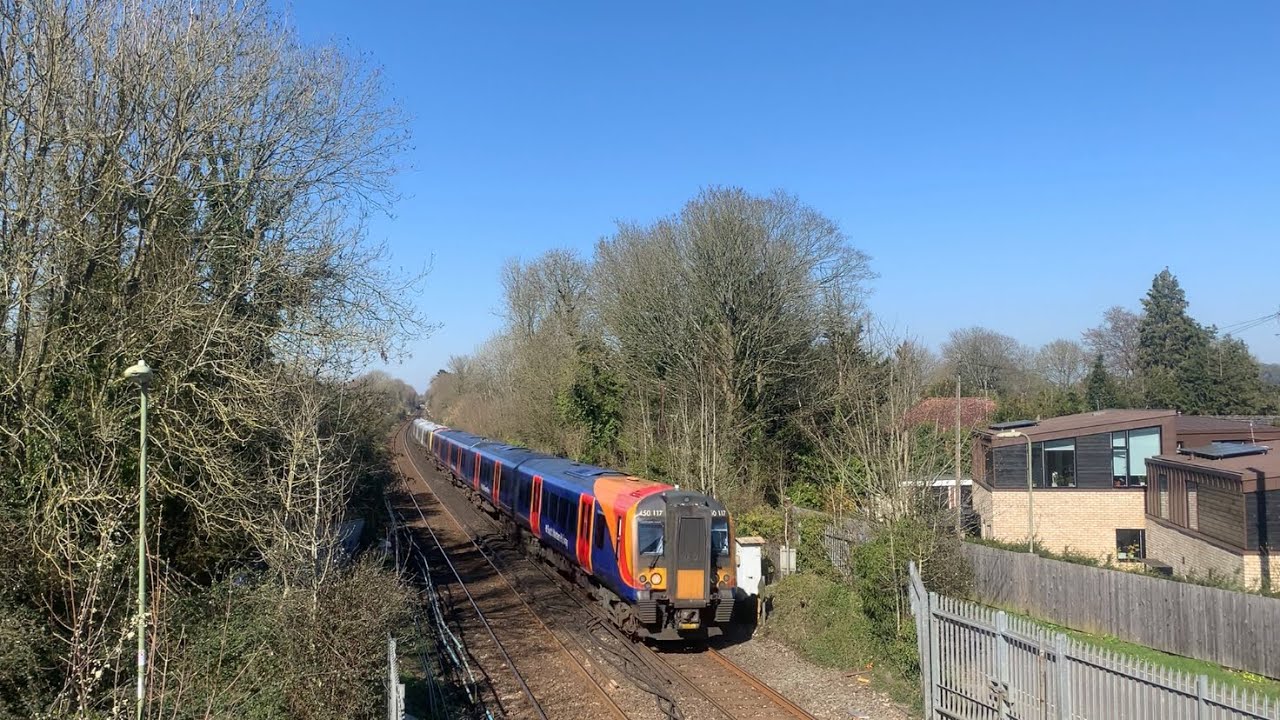 Class 450 Desiro | 450117 + 450009 | South Western Railway - YouTube