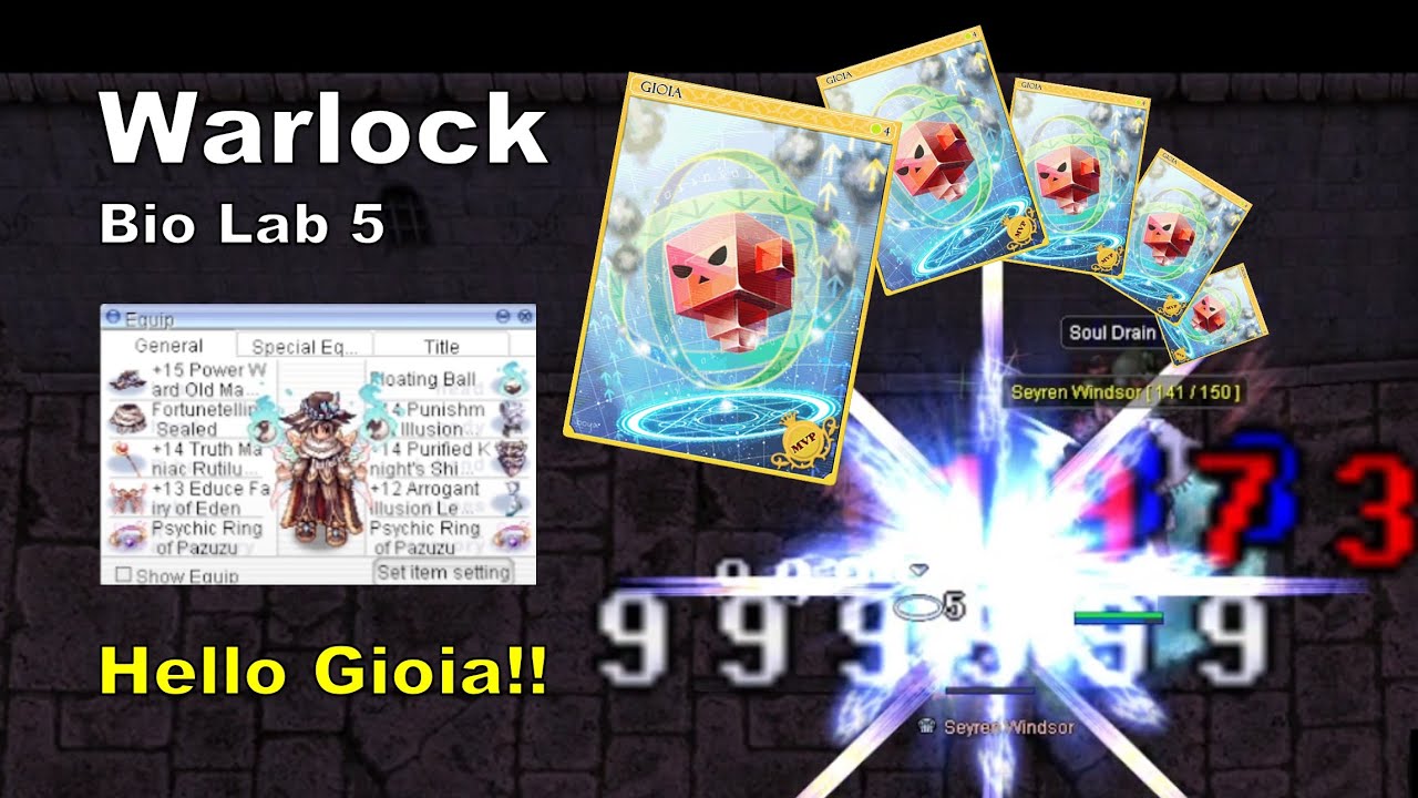 [BB iRO] Warlock - "Hello Gioia!!" - Bio Lab 5 - IRO Chaos - YouTube
