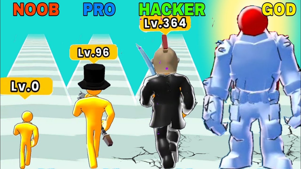 NOOB VS PRO VS HACKER VS GOD in Loot N Fight - YouTube