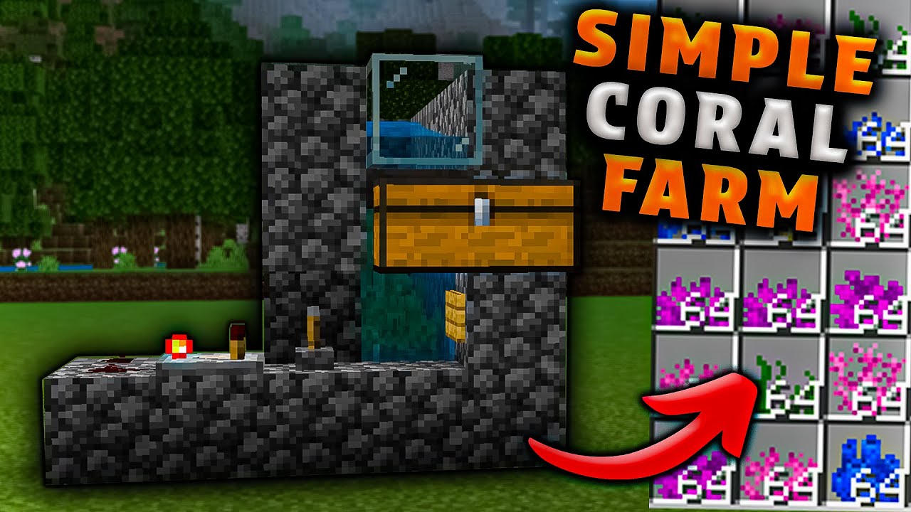 Easy 1.20 Coral Fan Farm for Minecraft Bedrock (MCPE) - YouTube