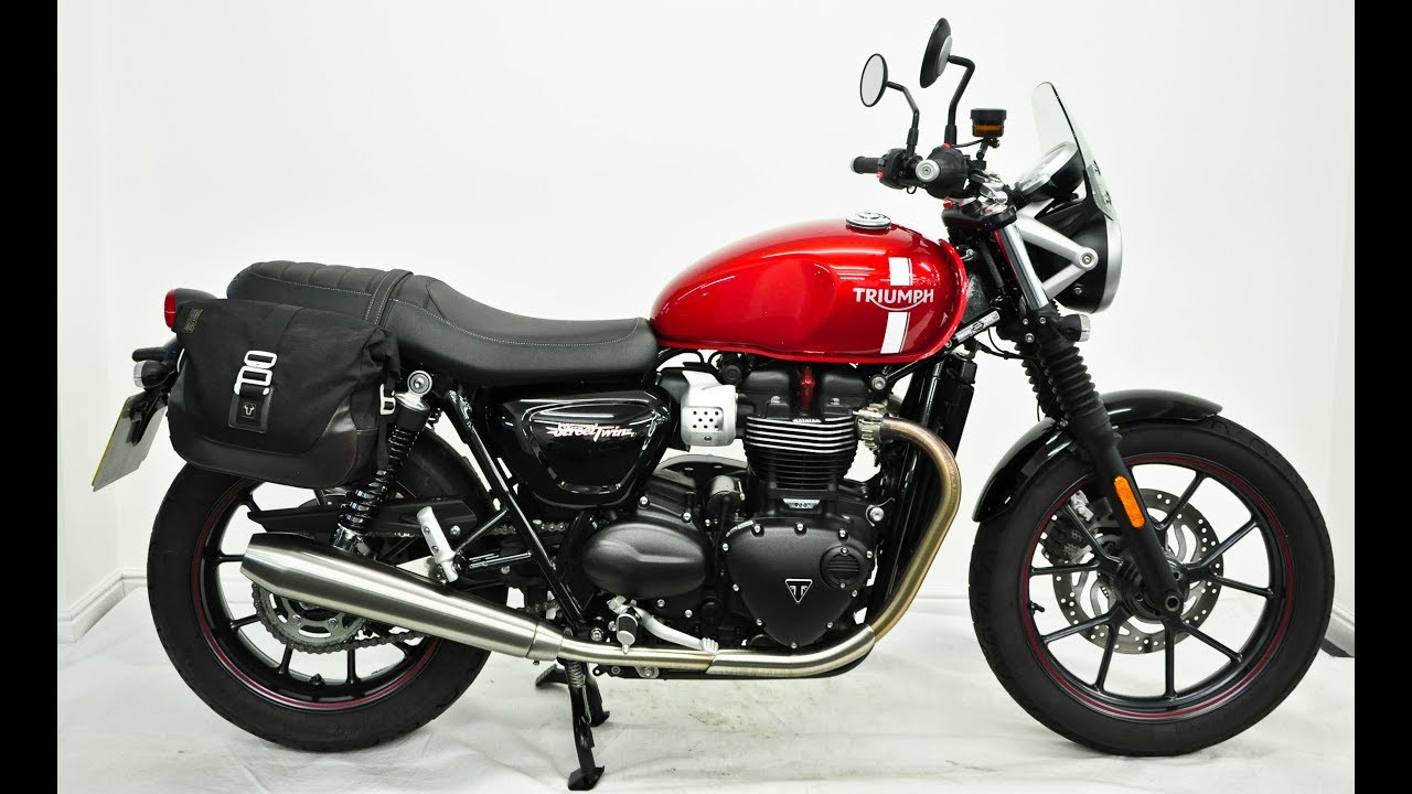 Triumph Street Twin 2016, 66 in Red - YouTube