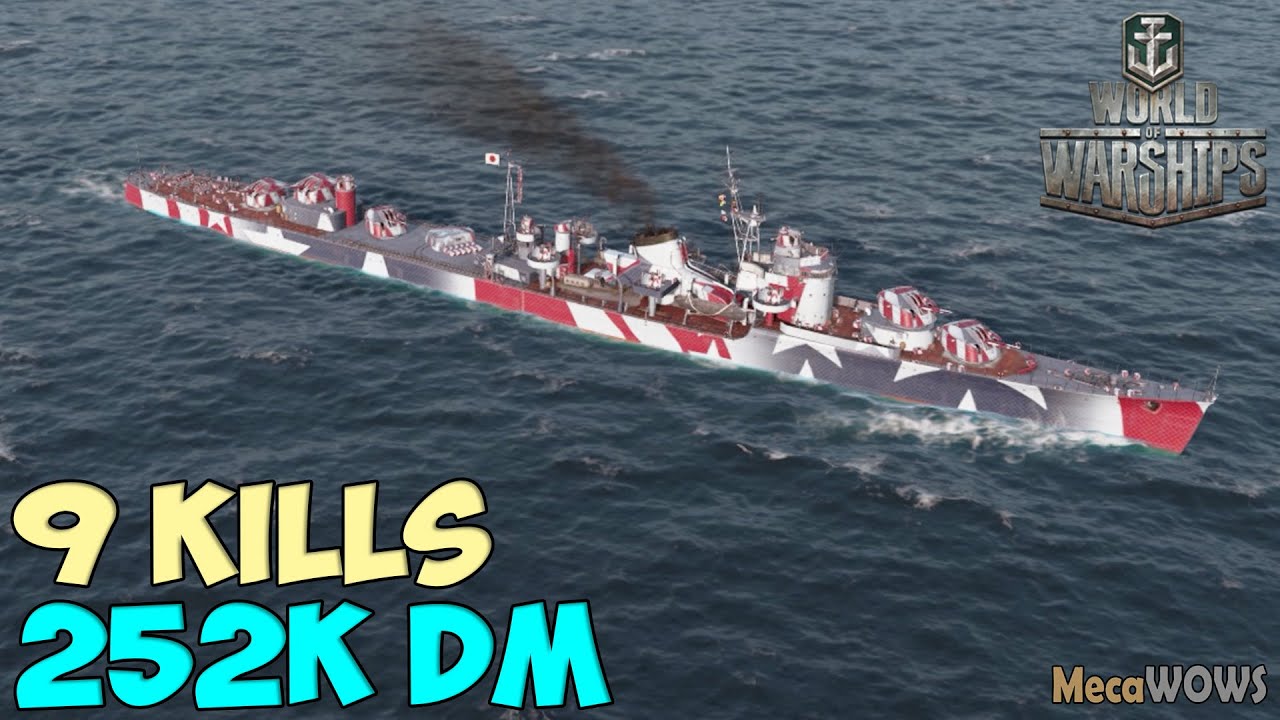 World of WarShips | Harugumo | 9 KILLS | 252K Damage - Replay Gameplay ...