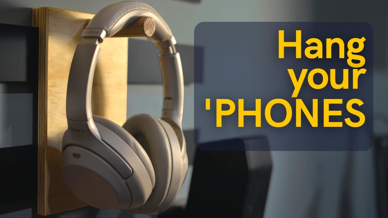 Easy DIY headphones hanger using French Cleats | Woodworking tutorial ...