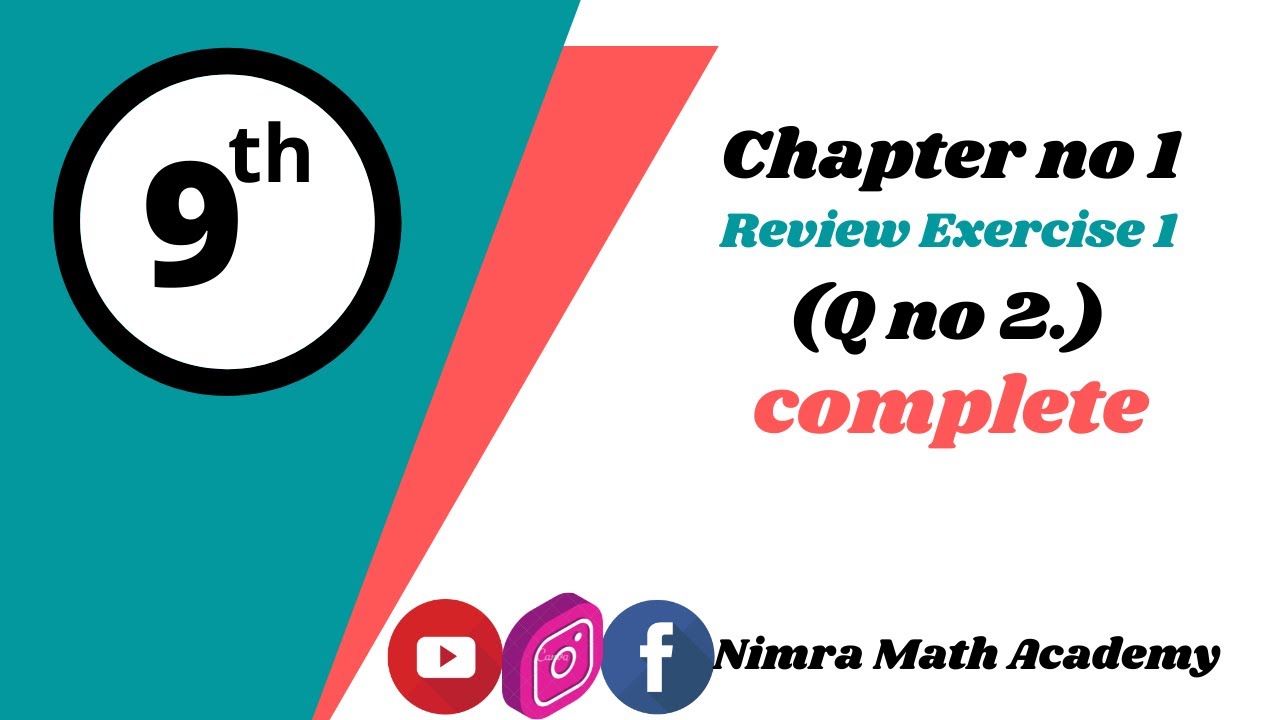 class 9 math review exercise 1 chapter no1 question no 2 - YouTube
