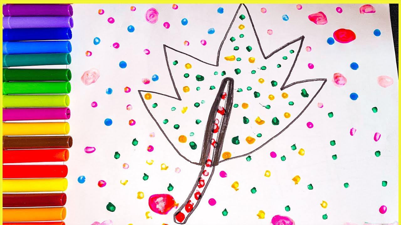 Easy and fun Pointillism leaf art for kids| Jazmin art collections ...