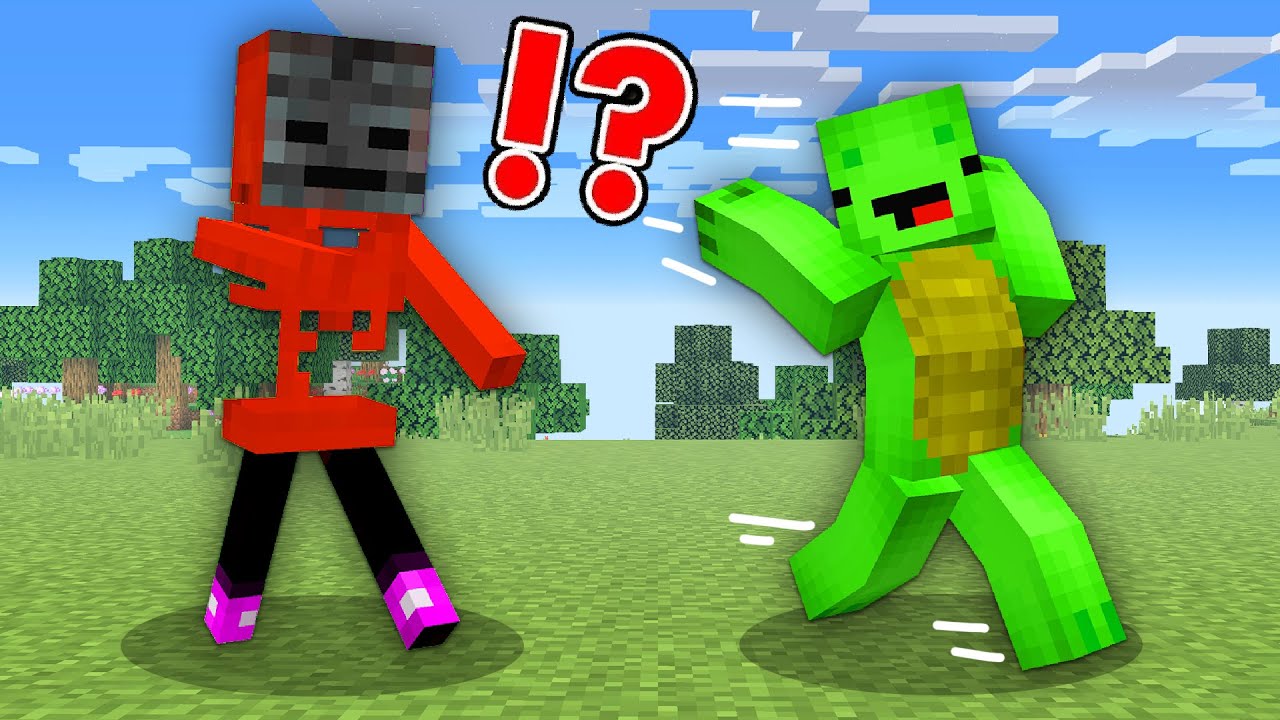 JJ and Mikey Shapeshift and pranked by Morph Cash and Nico in Minecraft Challenge Pranks ...