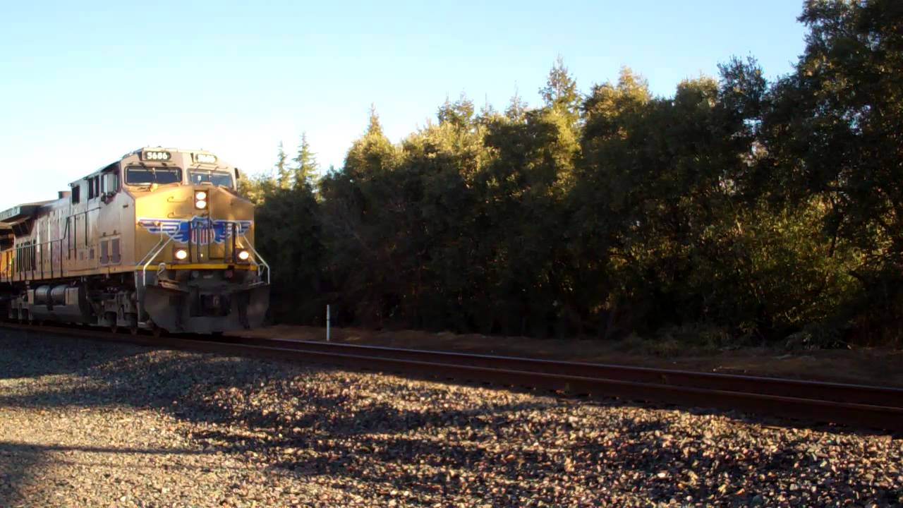 UP 5696 Coal Train Elk Grove, CA 2/1/14 - YouTube