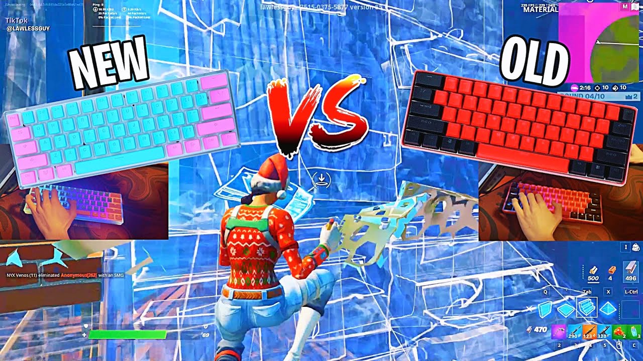 NEW Clix Keyboard vs OLD Clix Keyboard ASMR Chill 🤩 Satisfying Gameplay ...