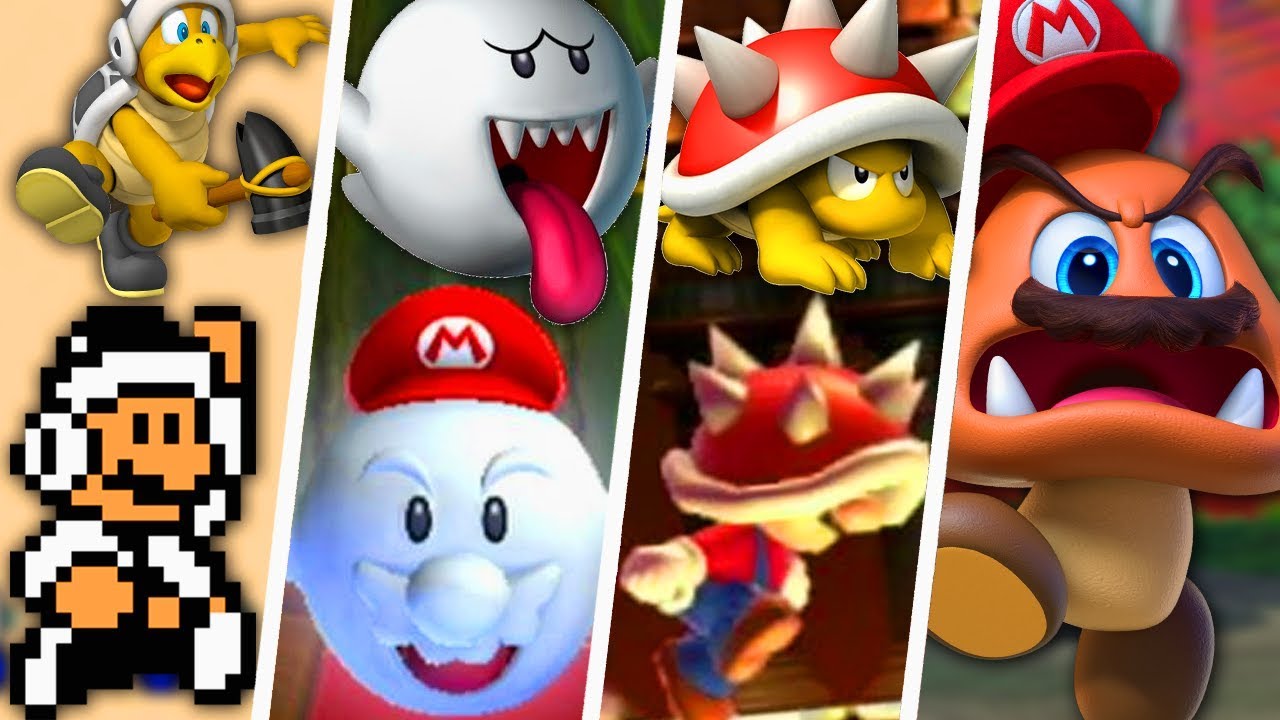 Evolution of Super Mario Enemy Power-Ups (1988 - 2018) - YouTube