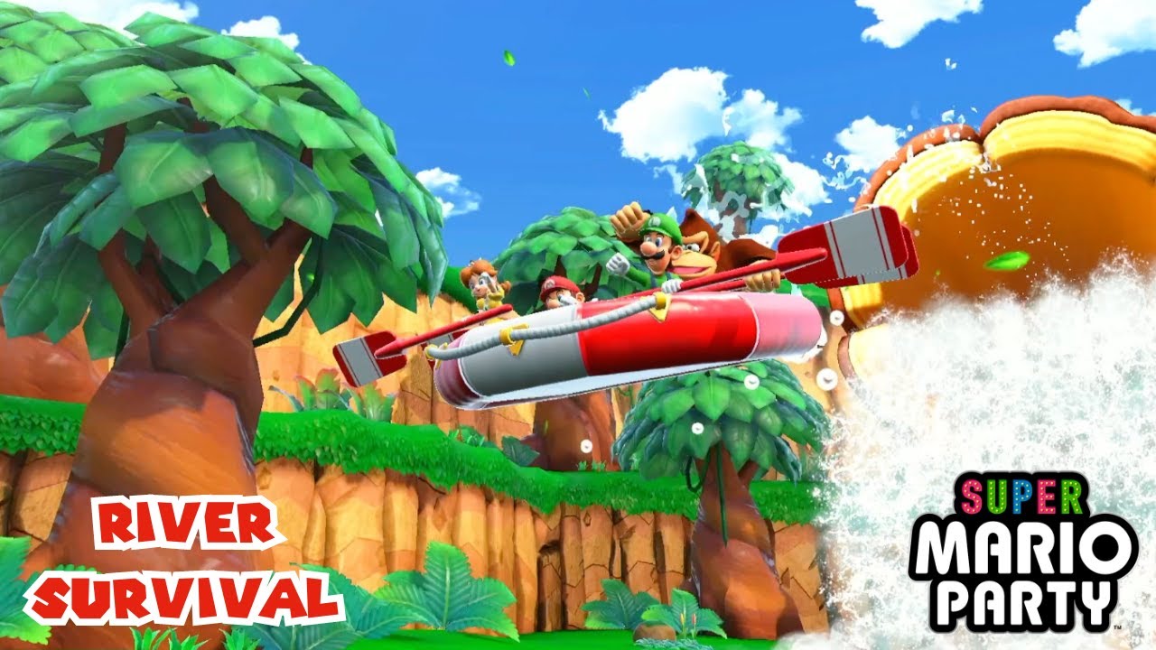 Super Mario Party - River Survival - Luigi, Daisy, Mario & Donkey Kong ...