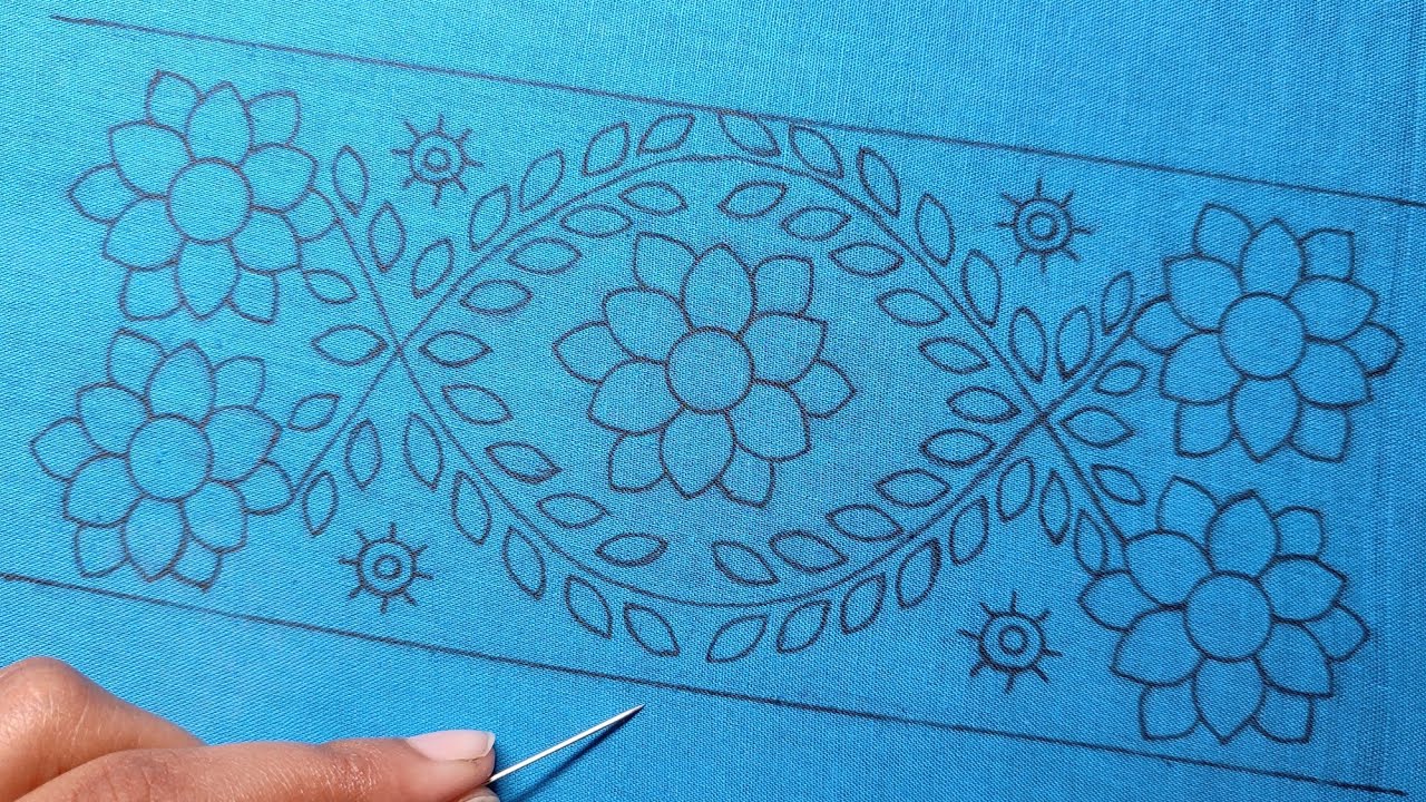 Hand embroidery stitched, easy hand embroidery design, জামার হাতের ...