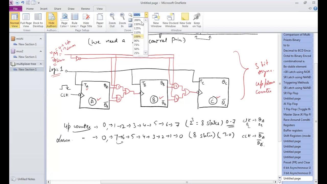 3 bit Asynchronous Up/Down Counter - YouTube