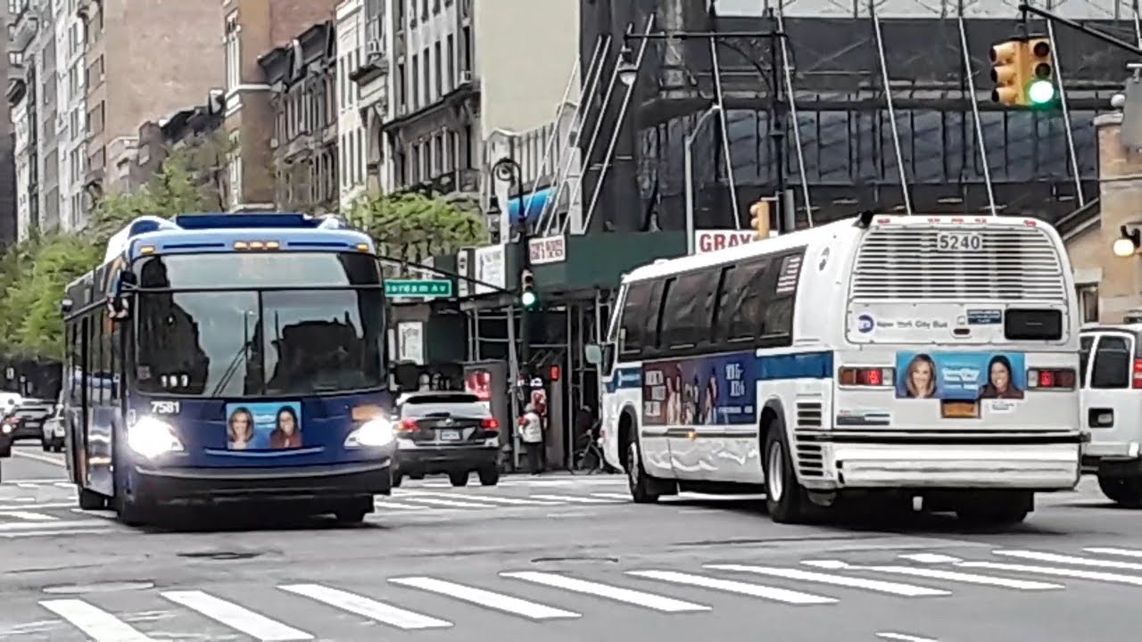 MTA: 1999 NovaBus RTS-06 [5240]|2019 New Flyer XD40 [7581] M72 buses ...