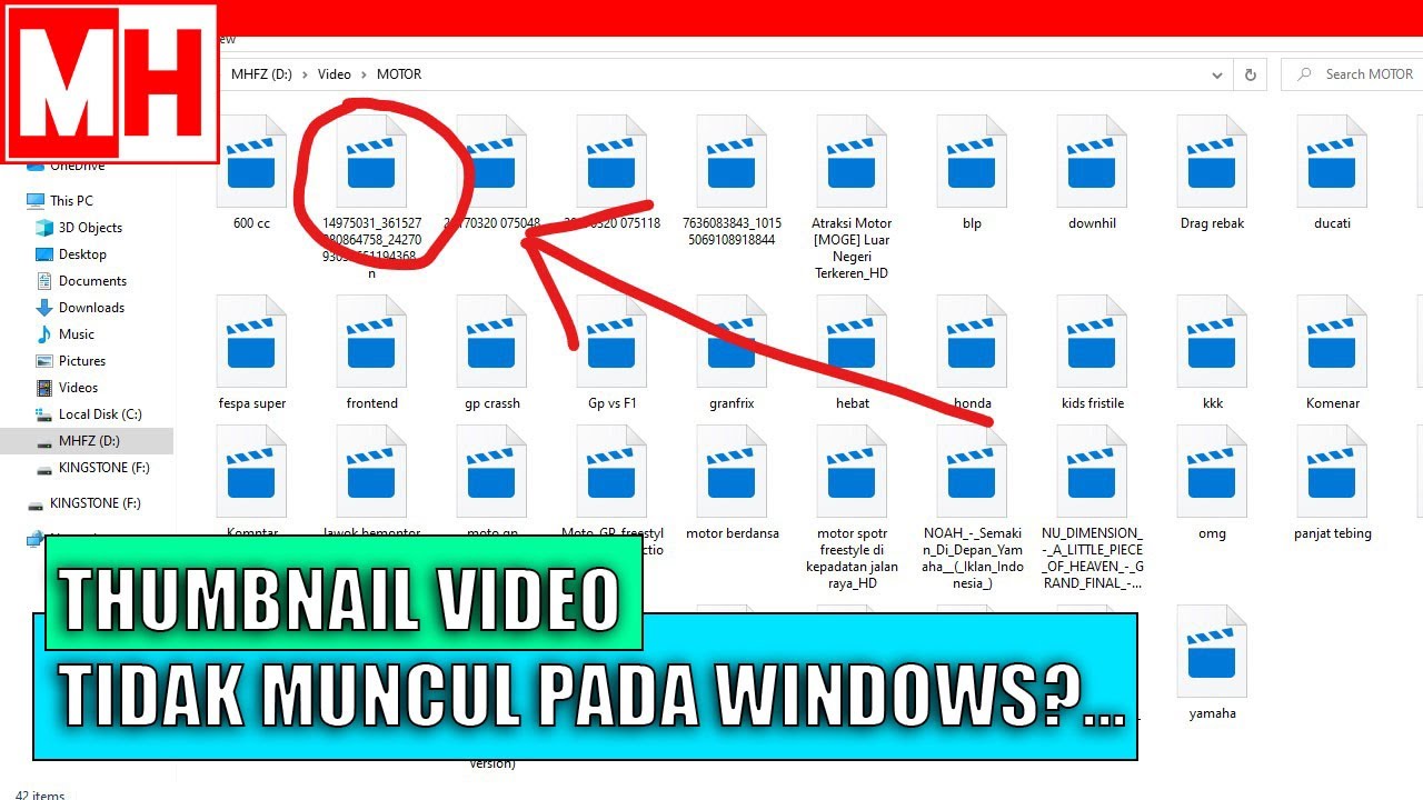 mengatasi thumbnail video tidak muncul pada windows - YouTube