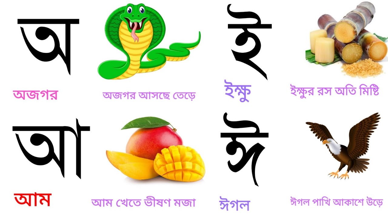 Oi ojogor asche tere | oi ajgar | অ'য় অজগর আসছে তেড়ে | Bengali Rhymes ...