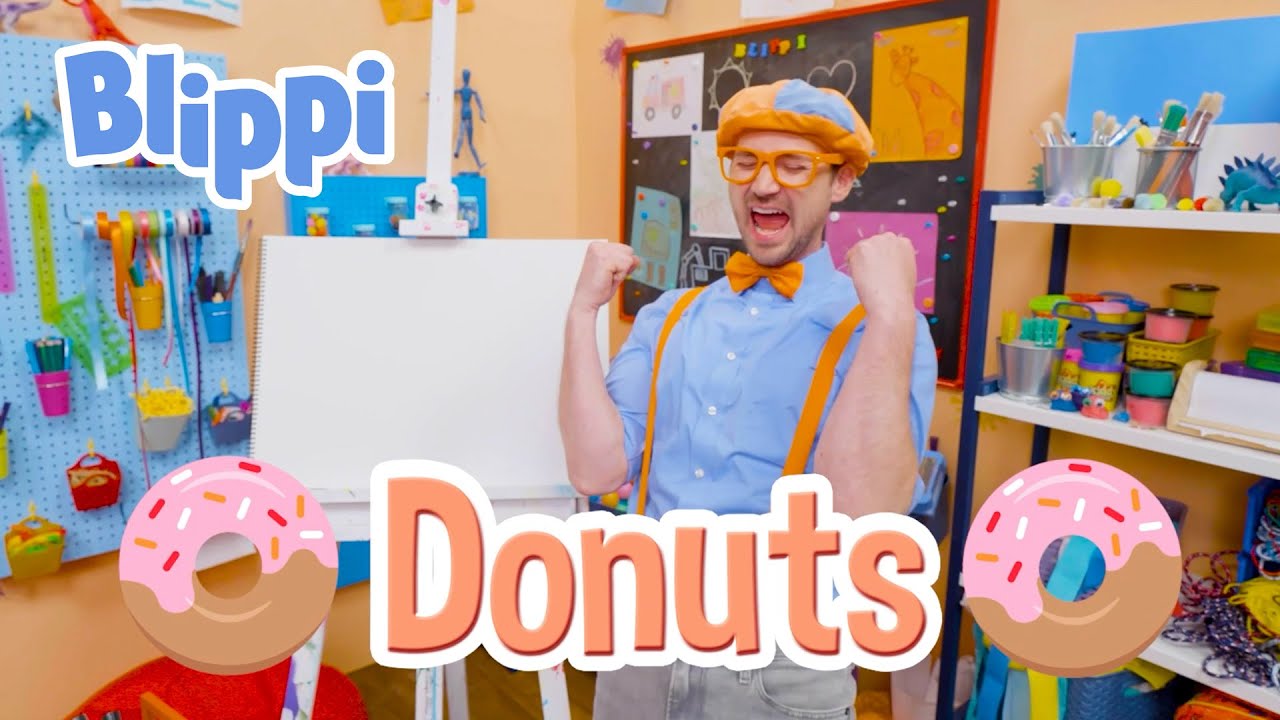 How To Draw A Donut | Draw with Blippi | Arts and Crafts For Toddlers ...