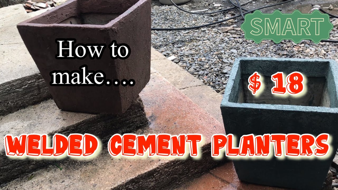 How to weld cement planters using rebar and galvanized wire mesh! (DIY ...