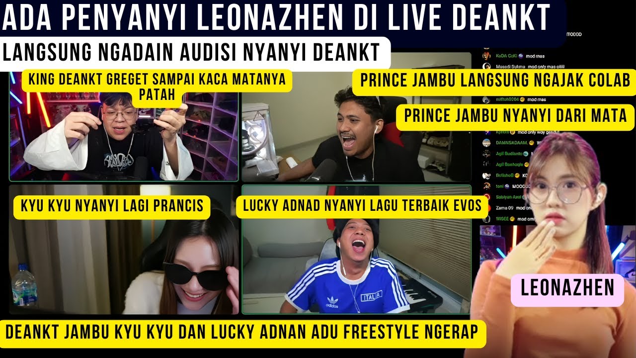 Ada penyanyi Leona Zhen di live deankt langsung ngadain kompetisi ...