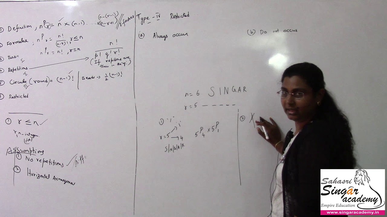 5.6. Types of Permutations - Restricted Permutation - Part 3 - YouTube