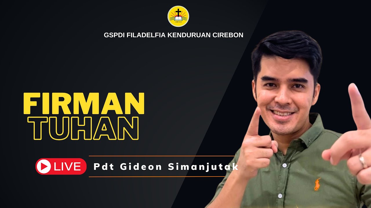 Ibadah Umum 1 (Pdt Gideon Simanjuntak) 15 September 2024 - GSPDI ...