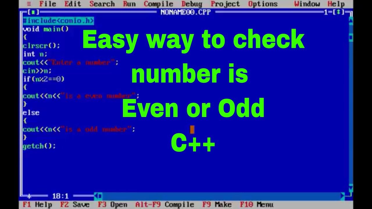 Number is Even or Odd in C++ || OneRule - YouTube