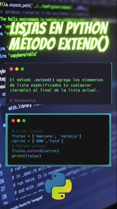 ¿conocías el método extend en las listas de Python? #pythonenespañol # ...