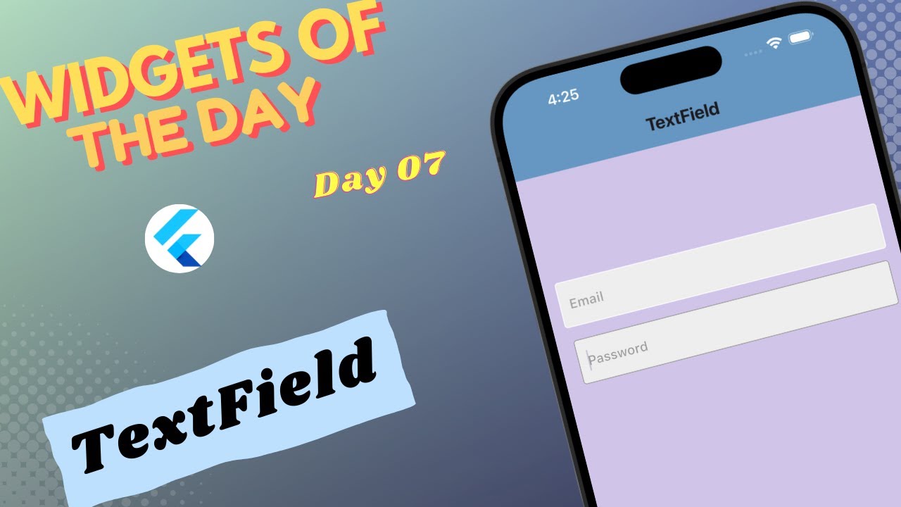 Textfield In Flutter Flutter Textfield Design How To Add Textfield In Flutter 2024 Youtube