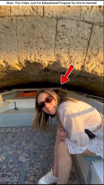 Girl got stuck under the bridge during boat ride😮#whitelabradorsnowhi ...