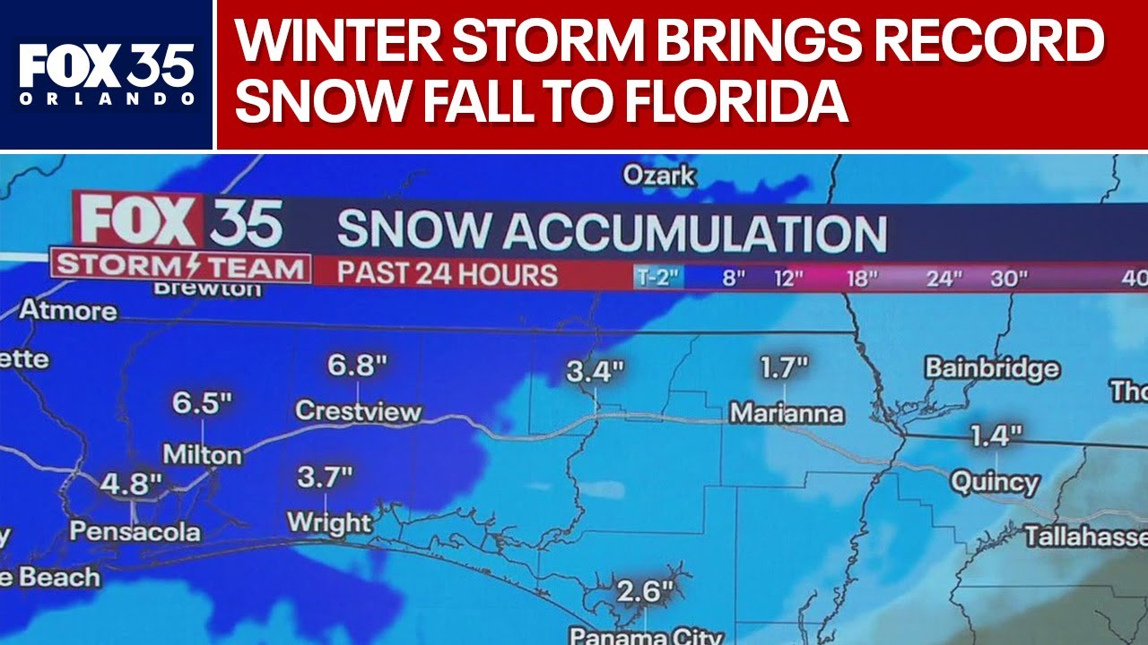 Snow in Florida: Winter storm brings record snow fall to South - YouTube