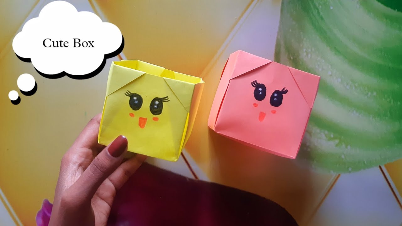 DIY Cute Box making with paper/cute box/paper craft @joyscrafthouse ...