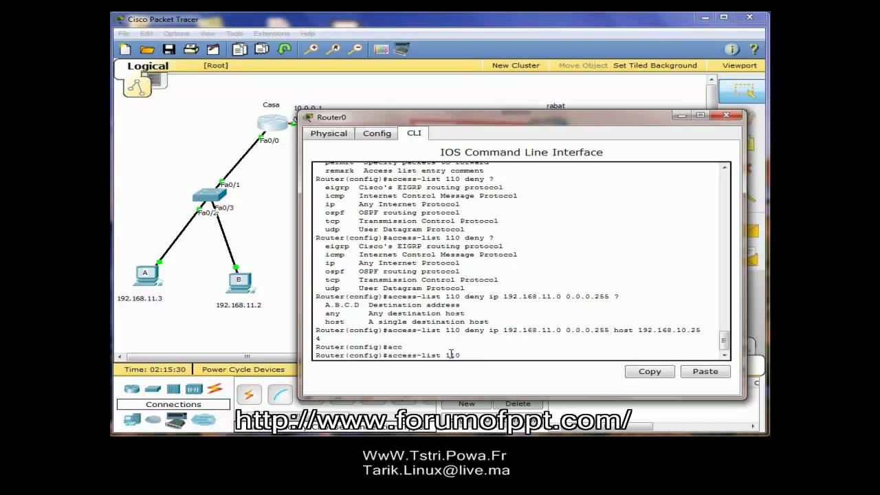 Configurer Les Acls Sur Les Routeurs Cisco Youtube