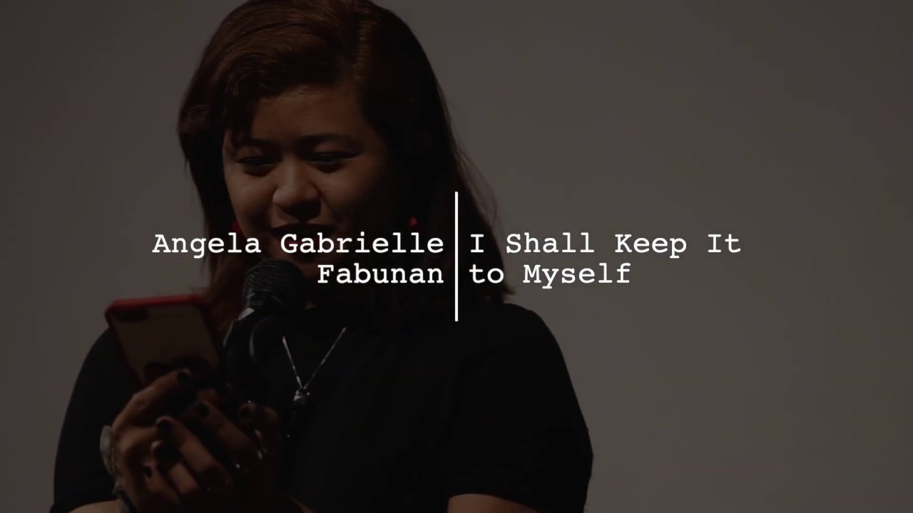 "I Shall Keep It To Myself" by Angela Gabrielle Fabunan - YouTube