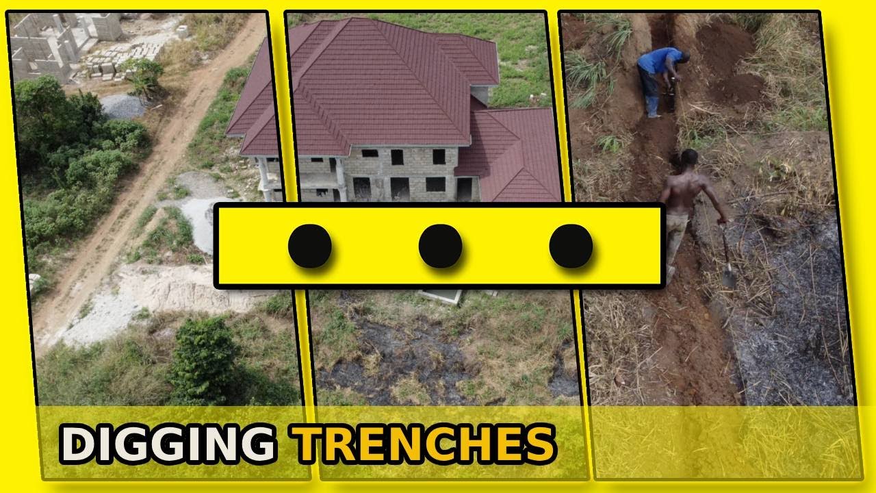 Building In Ghana | We Have Started Working On The Fence Wall | Digging ...