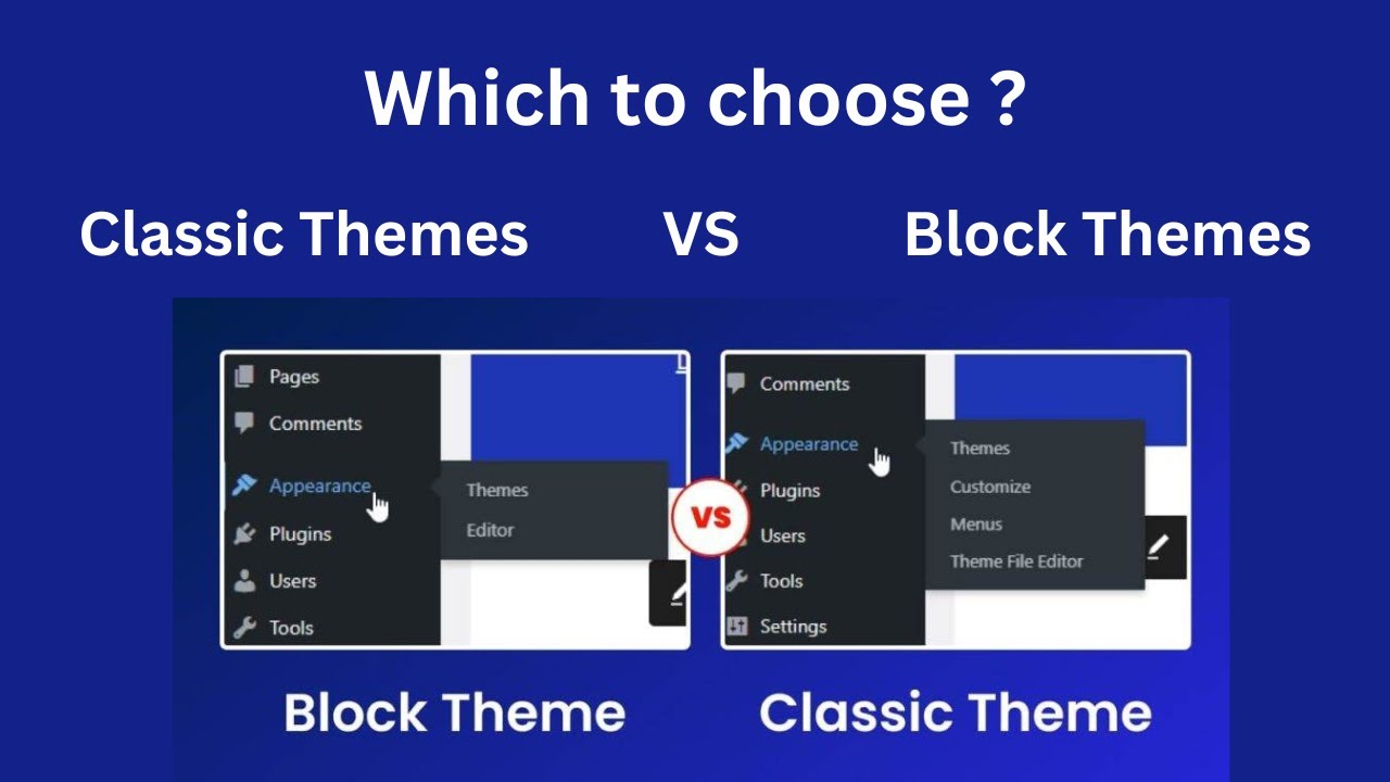 🖥️ Classic Theme vs Block Theme in WordPress 📝 - YouTube
