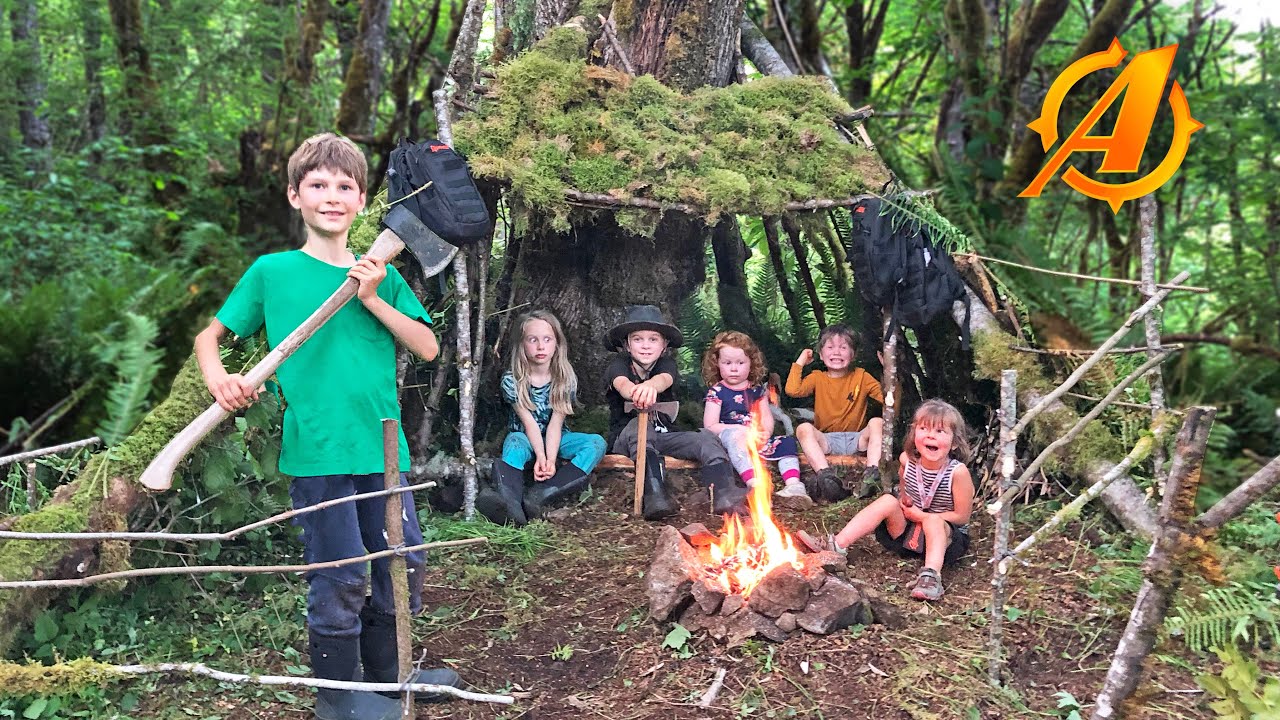 Family Bushcraft Camp Build-off - Survival Shelter Competition ...