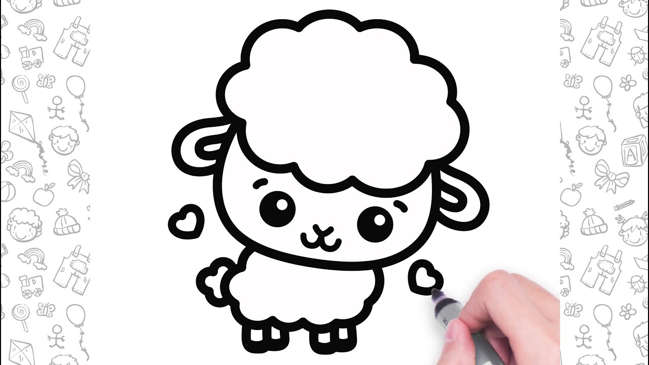Watch Me Draw an Adorable Sheep Step by Step! - YouTube