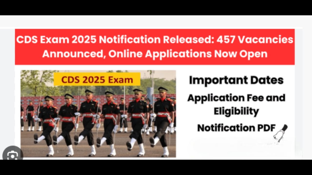 CDS EXAM 1 2025 Eligibility, Age, Exam Date , Syllabus, Fees 2025 CDS ...